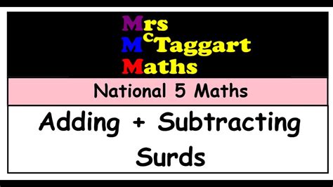 Simplifying Surds Adding And Subtracting Surds YouTube
