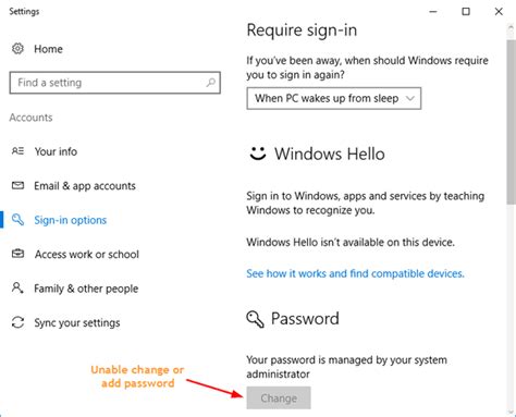Prevent Windows 10 Users From Changing Or Adding Password In PC