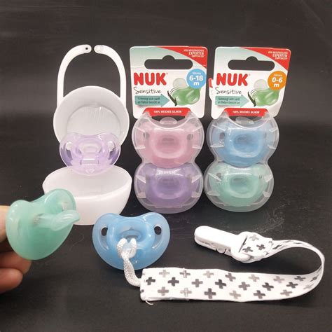 德国nuk新生儿婴儿安抚奶嘴宝宝安睡型超软乳胶硅胶0 6 18 36个月 虎窝淘
