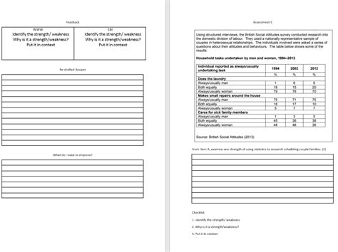 Gcse Sociology Aqa Assessment Booklet Research Methods Teaching Resources