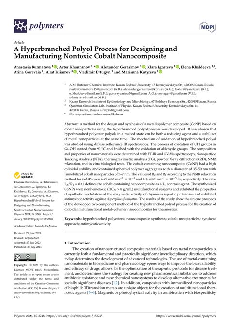 Pdf A Hyperbranched Polyol Process For Designing And Manufacturing