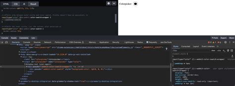 Styling The HTML Color Input