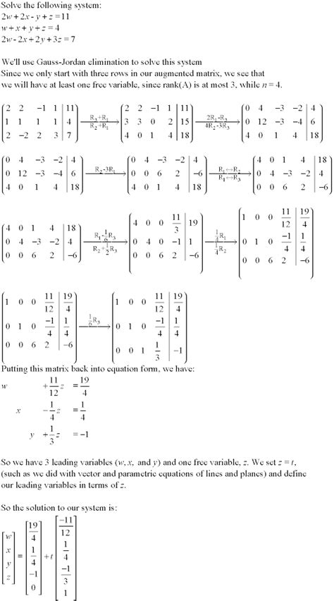 Systems Of Linear Equations Tutorial