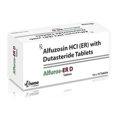 Alfuros Er D Alfuzosin Hydrochloride Er And Dutasteride Tablets At ₹ 2390 Box In New Delhi