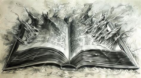 Premium Photo Unfolding Knowledge Drawing Of A Giant Open Book Inviting Exploration And Discovery