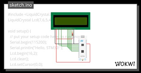 lcd1602 wokwi esp32 stm32 arduino simulator