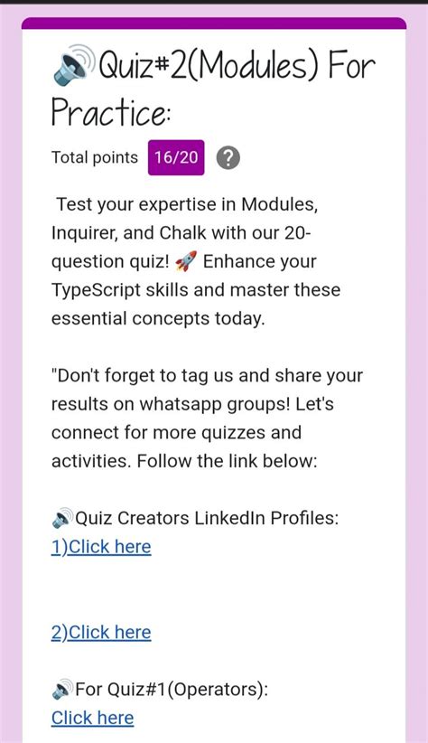 ayesha aziz on linkedin typescript quiz coding govwrnor initiative