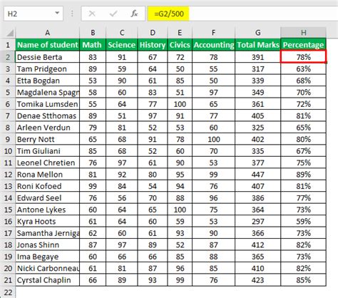 Excel Grading Template