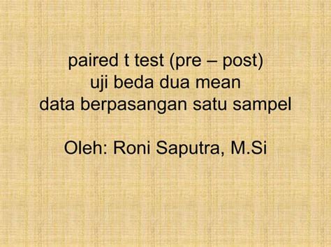 7 T Test Paired Data Berpasangan Pptx