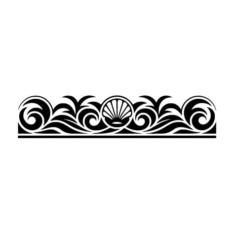 Elegant Sea Shell Border In Black White 67271775 Vector Art At Vecteezy