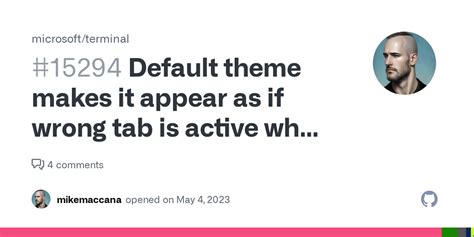 default theme makes it appear as if wrong tab is active when using two