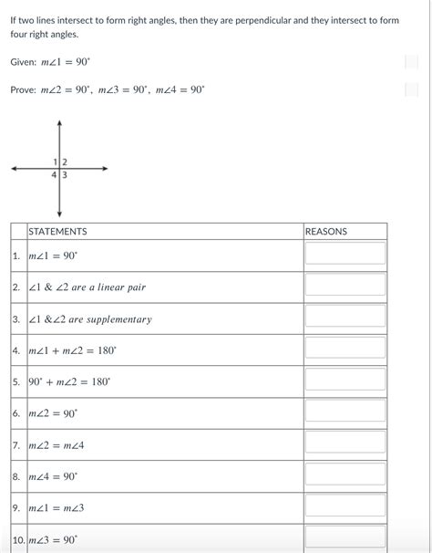 solved if two lines intersect to form right angles then
