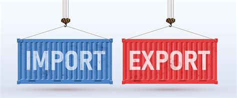 수입품과 수출을 가진 2개의 화물 콘테이너 흠집과 긁힌 자국이 있는 빨간색과 파란색 용기 외국과 거래하십시오 흰색 배경에 고립된 벡터 컨테이너입니다 0명에 대한 스톡 벡터