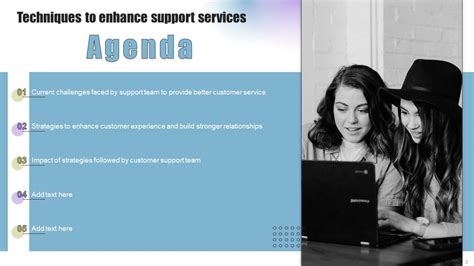 Techniques To Enhance Support Services Powerpoint Presentation Slides Ppt Sample