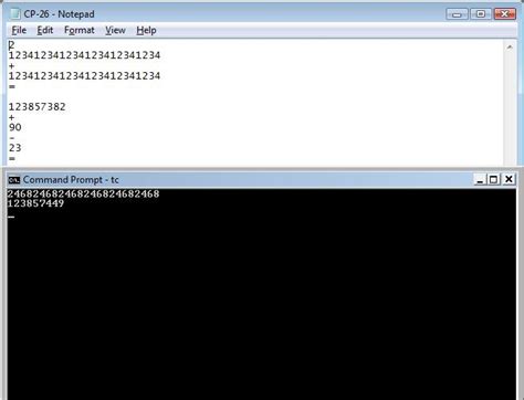 Program Of Addition And Subtraction Of Large Numbers C Programming Examples And Tutorials