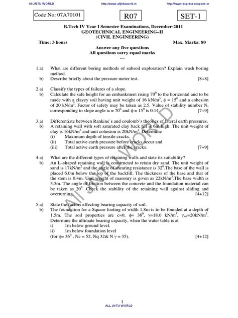 07a70101 Geotechnical Engineering Ii Pdf Geotechnical Engineering