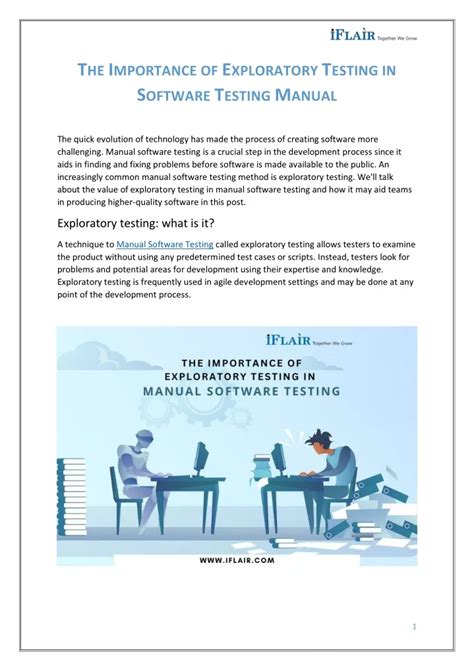 Ppt The Importance Of Exploratory Testing In Manual Software Testing