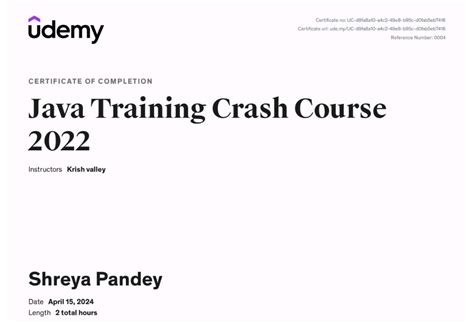 shreya pandey on linkedin thrilled to share that i have completed the java training crash course…