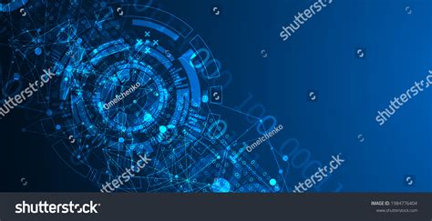 Abstract Background Plexus Effect Scientific Technological Stock Vector Royalty Free