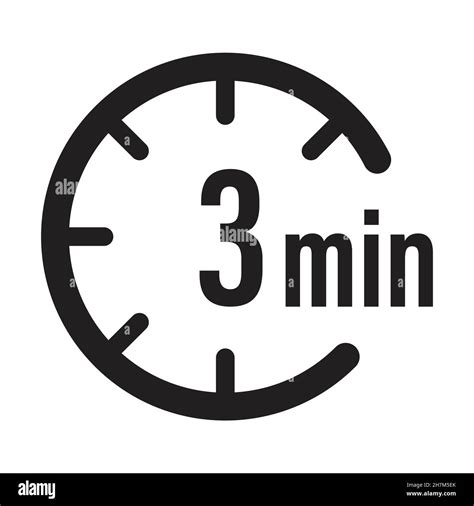 3 Minute Timer Countdown Icon Vector For Graphic Design Logo Website Social Media Mobile App