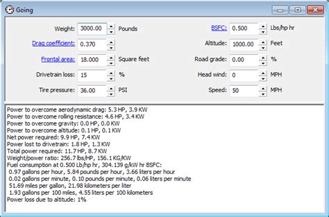 Speed Wiz Going Calculation
