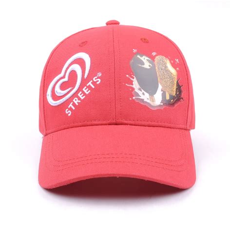 Printing Logo Red Baseball Caps Sports Hats