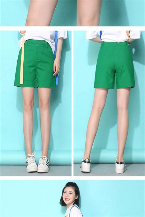 Летни дамски къси панталони Ежедневни средни къси панталони Дамски модни широки къси панталони с