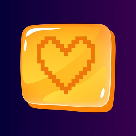 Like Glossy Ui Button With Pixelated Icon Vector Art At Vecteezy
