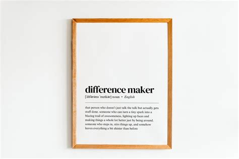 Difference Maker Definition Printable Wall Art Difference Maker Print Difference Maker Wall Art