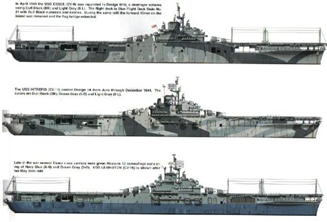 Us Essex Class Aircraft Carriers Uss Essex Cv 9 Uss Intrepid Cv 1