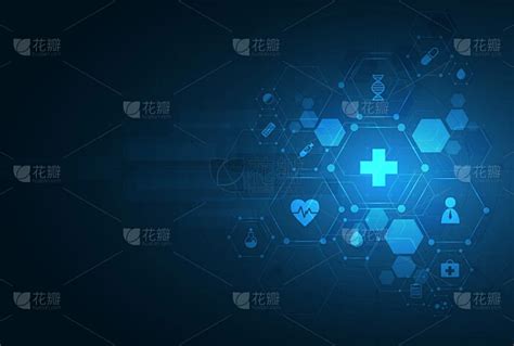 抽象几何医学交叉形状医学和医学科学概念背景医学，医学，健康，交叉，保健装饰传单，海报，网页，横幅，和素材 花瓣网
