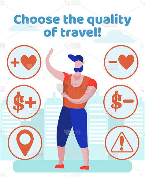 积极和消极的旅行体验横幅