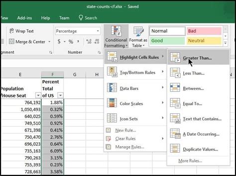 Use Excel Conditional Formatting To Find Key Data
