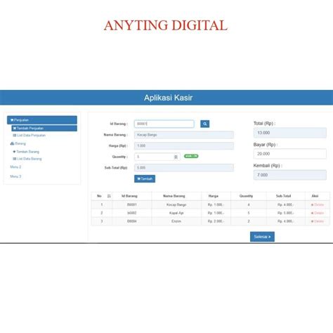Jual Aplikasi Kasir Framework Laravel Shopee Indonesia