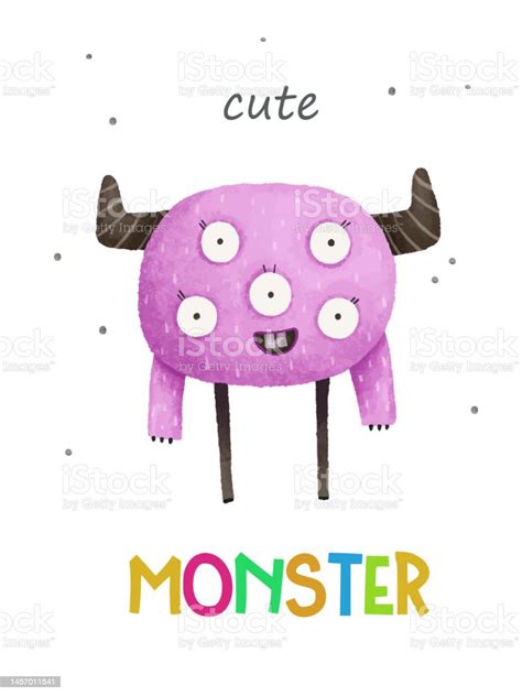 즐거운 할로윈 보내세요 괴물 화려한 유치한 그림 귀여운 만화 무서운 재미있는 아이 캐릭터 눈 혀 치아 클릭 손 플랫 디자인 흰색 배경 비문이 있는 벡터 그림 0명에 대한