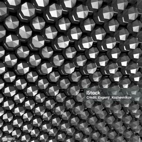 Abstract Background Crystal Lattice Of Polyhedra 3d Render 3d