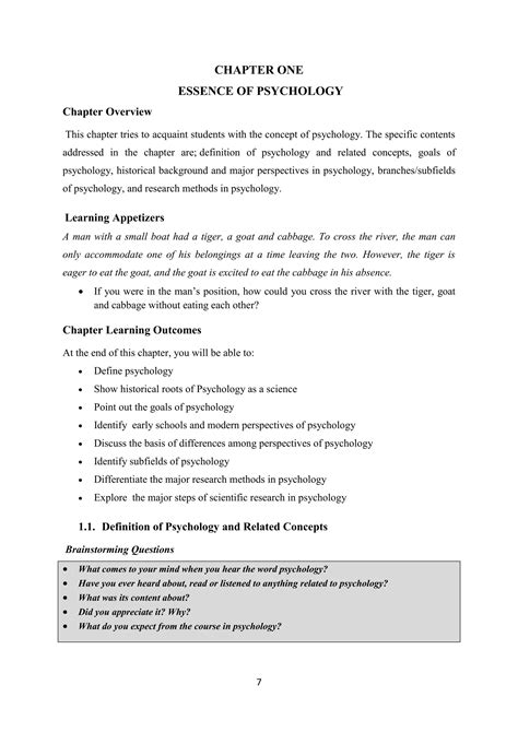 General Pysychology Freshman Course Module Pdf Education