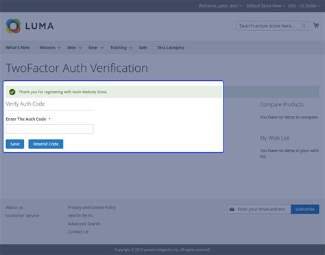 Magento 2 Two Factor Authentication Customer Otp Validation Extension
