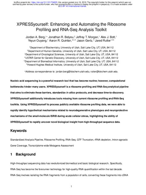 Fillable Online Enhancing And Automating The Ribosome Profiling And Rna