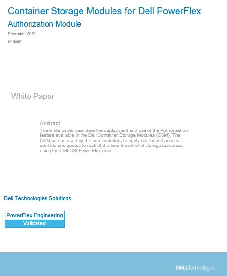 Container Storage Modules For Dell Powerflex Authorization Module