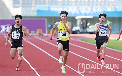이틀만에 한국신기록 2개 김동진 김국영 선배님 보고 계신가요 정선 중고육상 리뷰