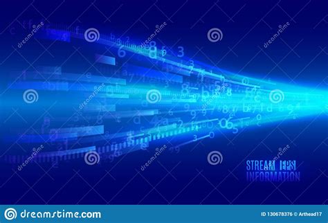 Streaming Binary Code Abstract Technology Background Stock Vector Illustration Of Dynamic