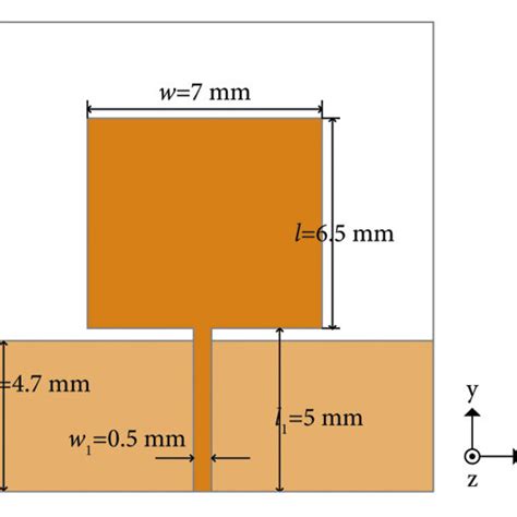 simulation model a rectangular radiation patch antenna b 4 level