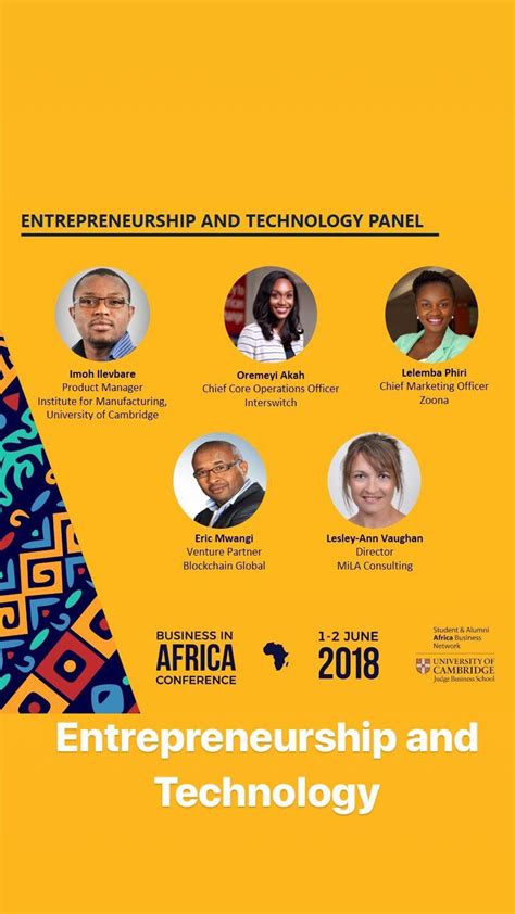 Looking Forward To Welcoming Our Speakers On The Entrepreneurship And Technology Panel At The