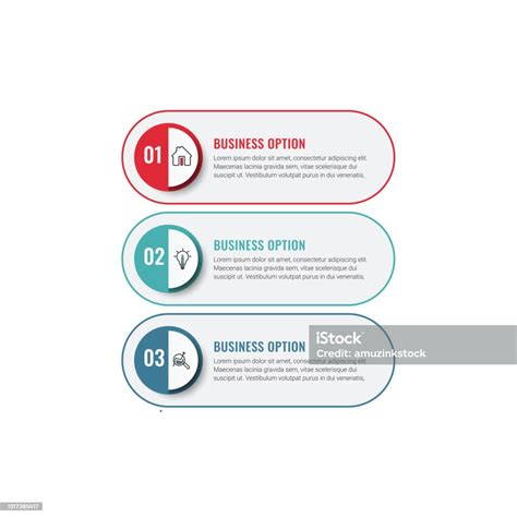 아이콘이 있는 벡터 일러스트인 인포그래픽 디자인 템플릿입니다 워크플로 레이아웃 다이어그램 연례 보고서 웹 디자인에 사용할 수 있습니다 0명에 대한 스톡 벡터 아트 및 기타
