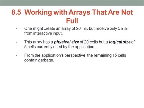 Lesson 8 Introduction To Arrays Lesson 8 Introduction To Arrays