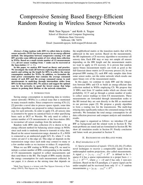 pdf compressive sensing based energy efficient random routing in wireless sensor networks