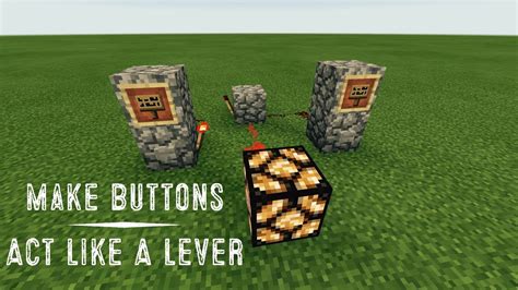 Make Buttons Act Like A Lever Tutorial Minecraft Pocket Edition Youtube
