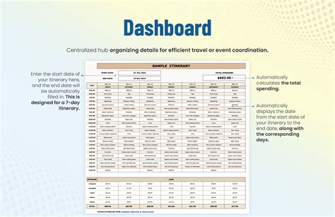 Sample Itinerary Template In Excel Google Sheets Download Template Net