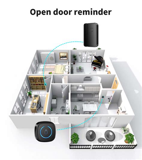 Smart Wireless Split Sensor Doorbell Household Sensor Doorbell Eu Plug 60 Ringtones And 5